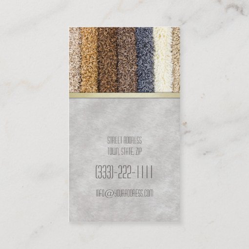 Carpet/Carpeting Shop Elegant Grey Card | Zazzle