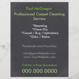 Carpet Cleaning Service Flyer | Zazzle