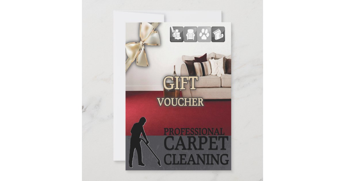 Carpet Cleaning Service Gift Voucher | Zazzle Carpet Cleaning Service Gift Voucher | Zazzle