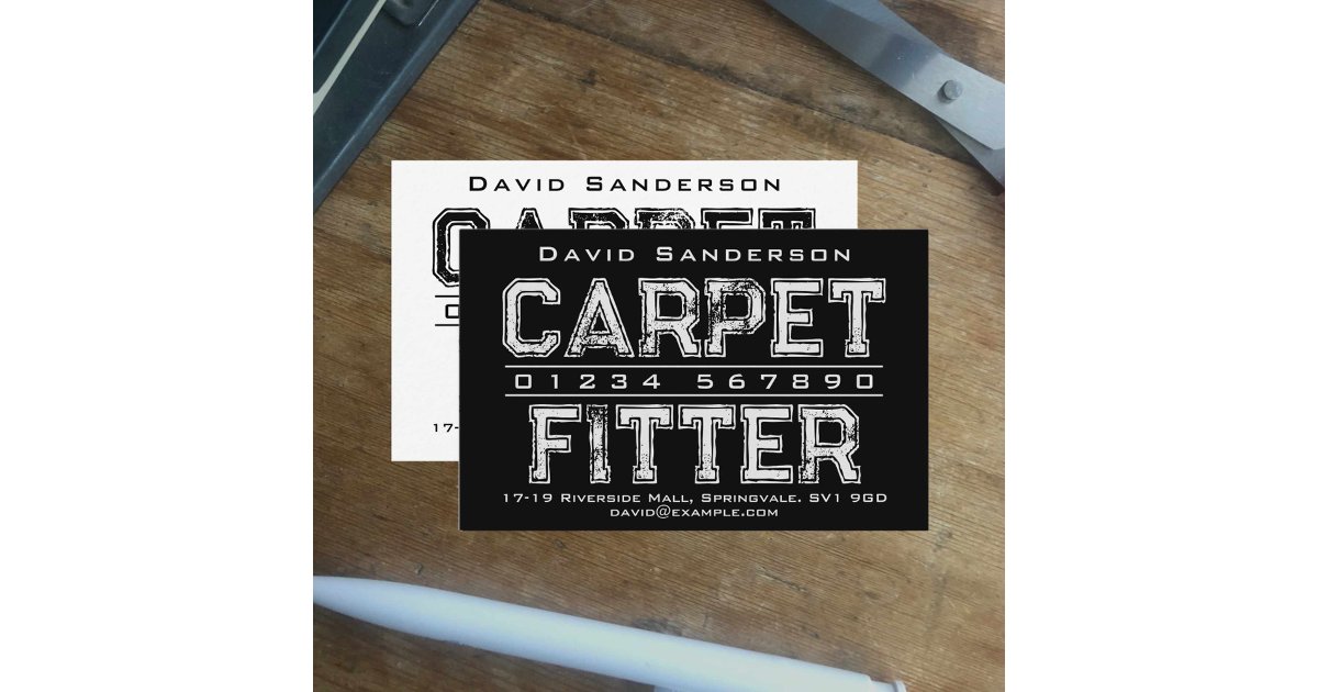Carpet Fitter Business Card | Zazzle
