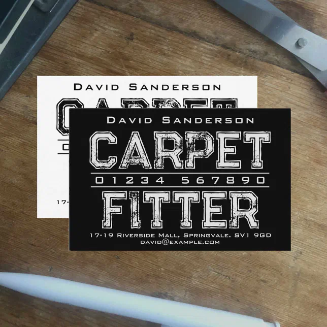 Carpet Fitter Business Card | Zazzle