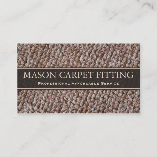 Carpet Fitter / Fitting Business Card | Zazzle