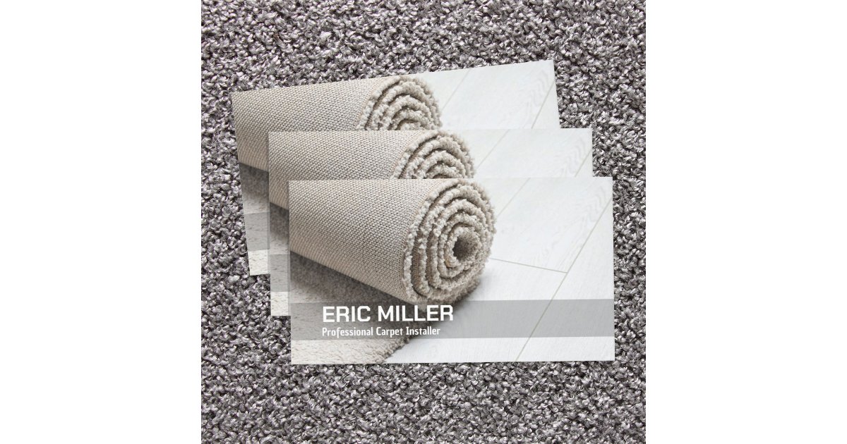 Carpet Installation Business Card | Zazzle