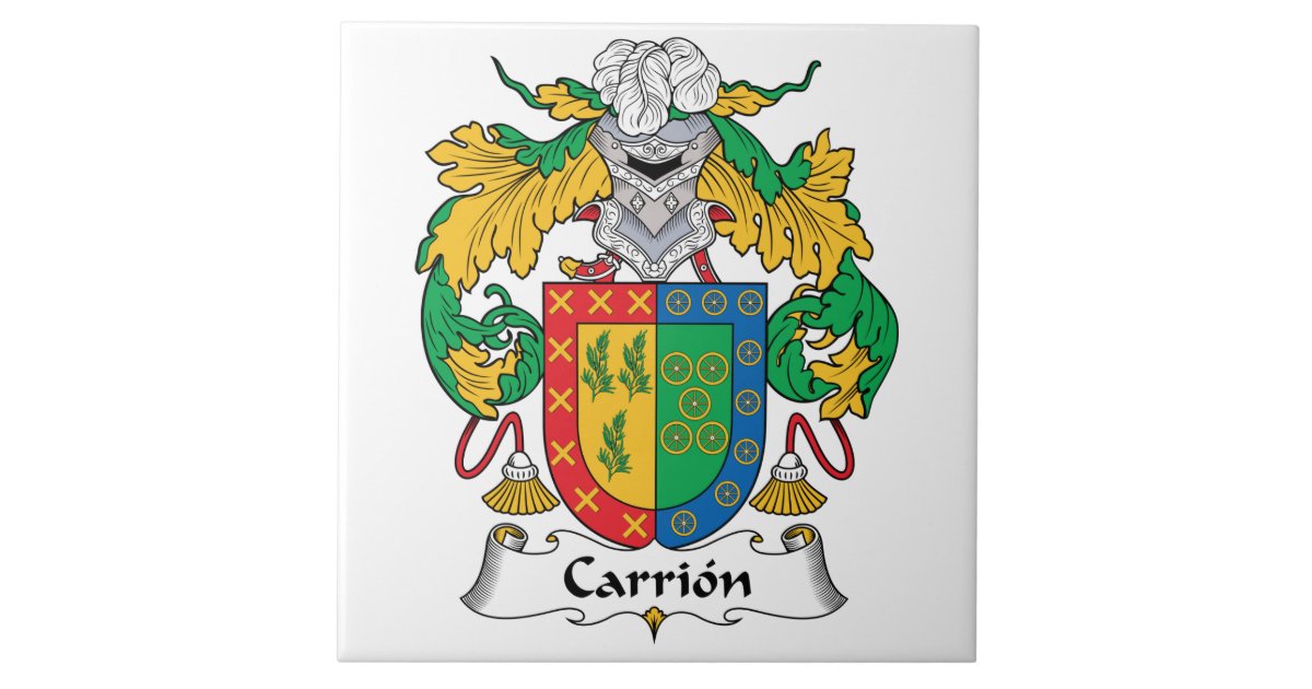 Carrion Family Crest Ceramic Tile | Zazzle