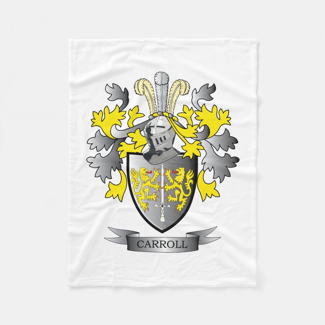 Carroll Coat of Arms Fleece Blanket | Zazzle