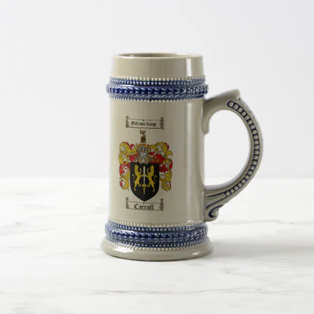 Carroll Coat of Arms Stein / Carroll Family Crest | Zazzle