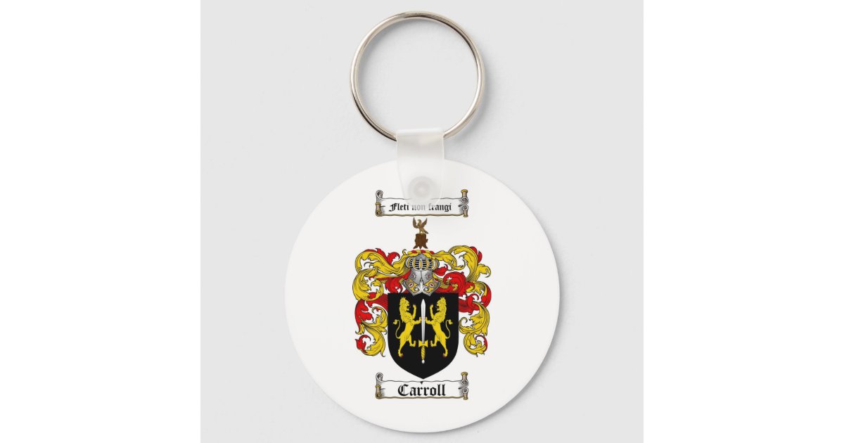 CARROLL FAMILY CREST - CARROLL COAT OF ARMS KEYCHAIN | Zazzle