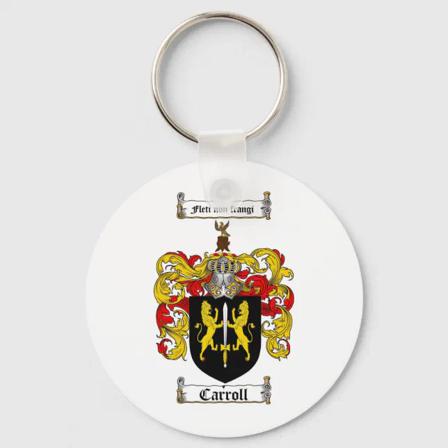 CARROLL FAMILY CREST - CARROLL COAT OF ARMS KEYCHAIN | Zazzle
