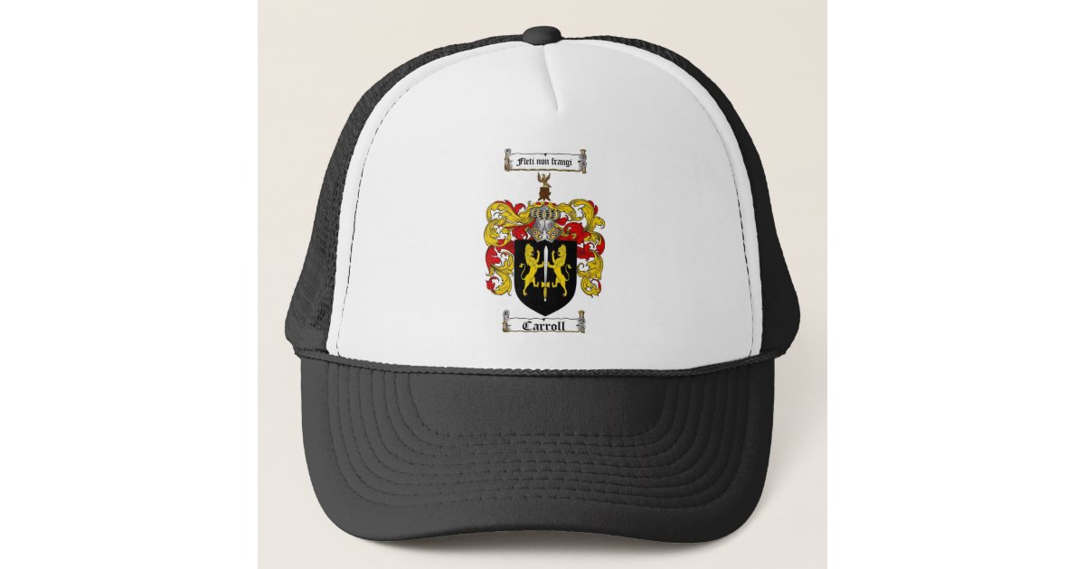 CARROLL FAMILY CREST - CARROLL COAT OF ARMS TRUCKER HAT | Zazzle