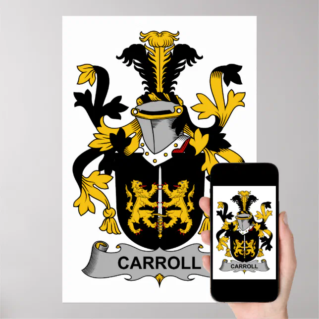 Carroll Family Crest Poster | Zazzle