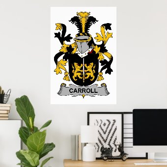 Carroll Family Crest Poster | Zazzle