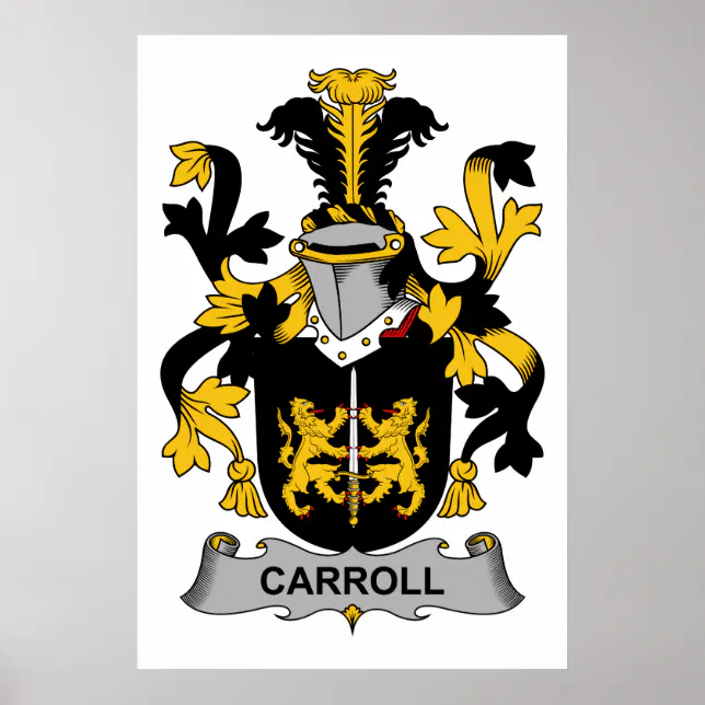 Carroll Family Crest Poster | Zazzle