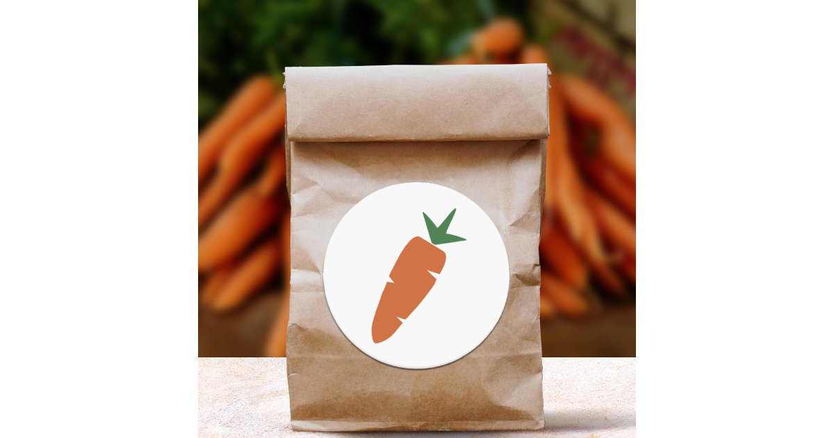 Carrot classic round sticker | Zazzle