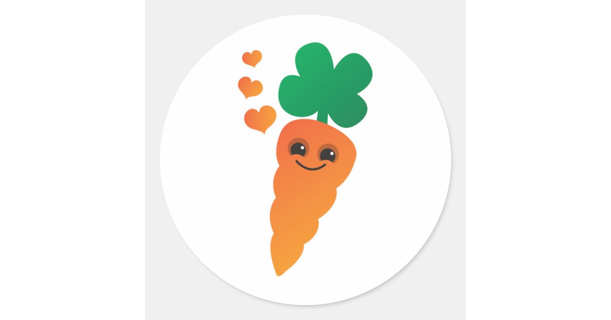 Carrot Classic Round Sticker | Zazzle