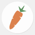 Carrot classic round sticker | Zazzle
