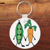 Carrot & Peas Keychain | Zazzle