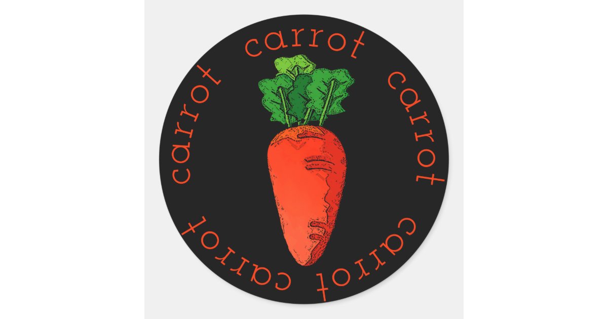 Carrot Rounds Classic Round Sticker | Zazzle