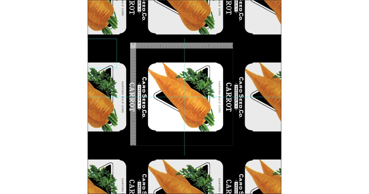 Carrot Seed Packet Label Fabric | Zazzle
