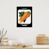Carrot Seed Packet Label Poster | Zazzle