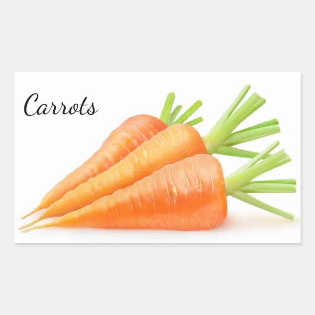 Carrots Rectangular Sticker | Zazzle