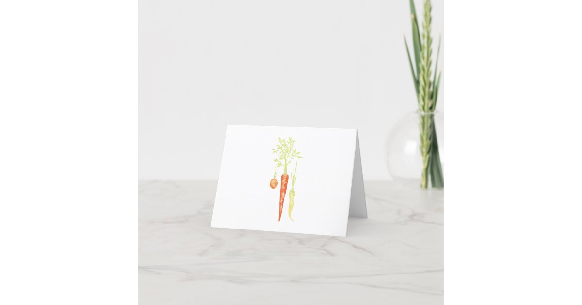 Carrots Veggies Thank You Card | Zazzle