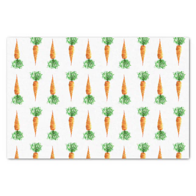 Carrots watercolor pattern tissue paper | Zazzle
