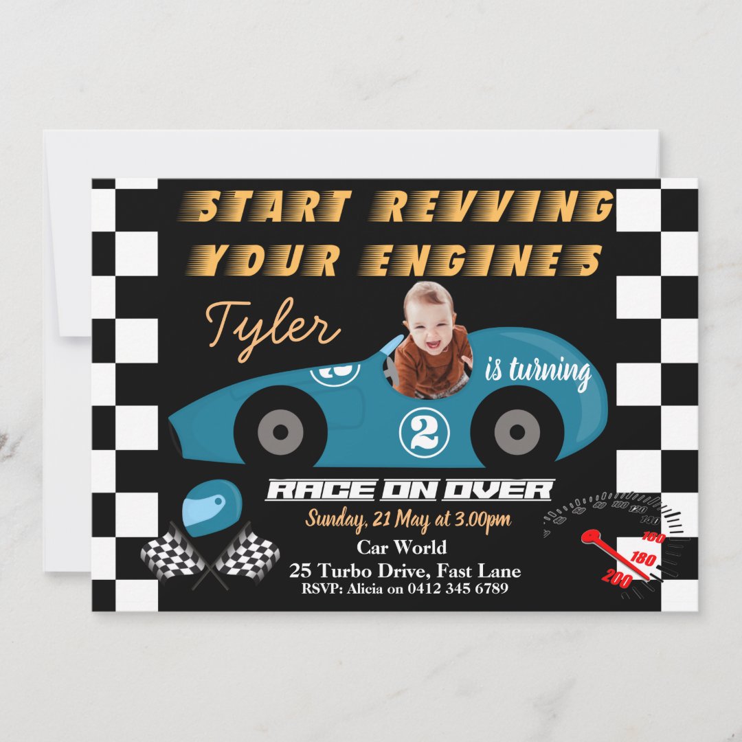 Cars 2nd Birthday Boys invitation | Zazzle