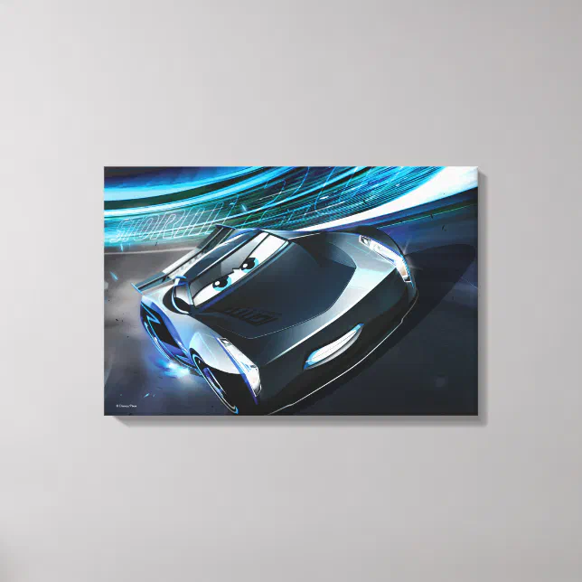 Cars 3 | Jackson Storm - Storming Through Canvas Print | Zazzle