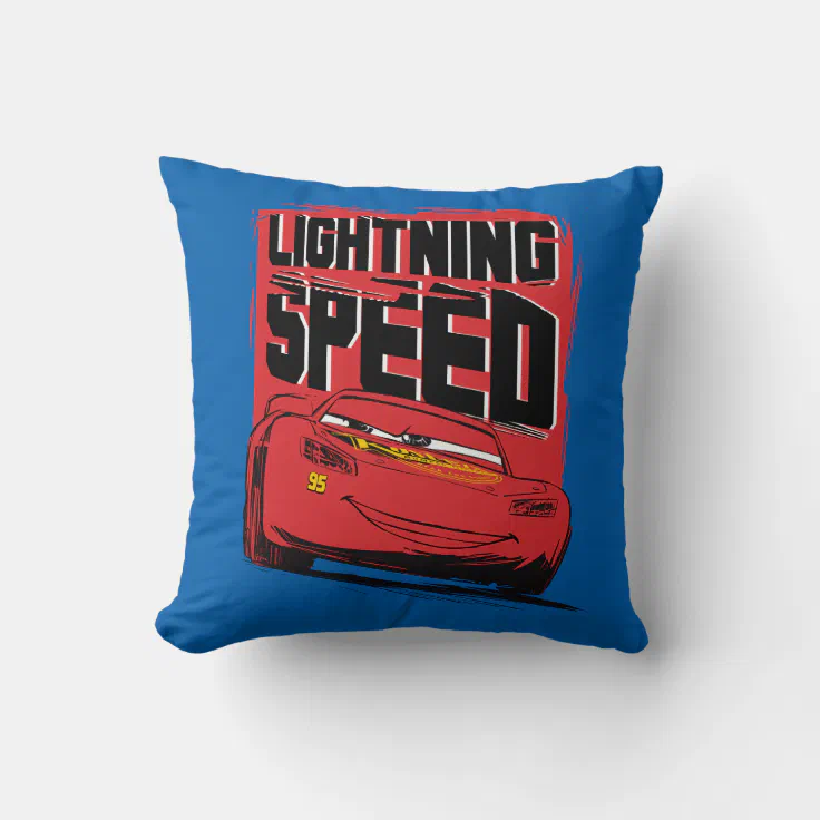Cars 3 | Lightning McQueen - Lightning Speed Throw Pillow | Zazzle