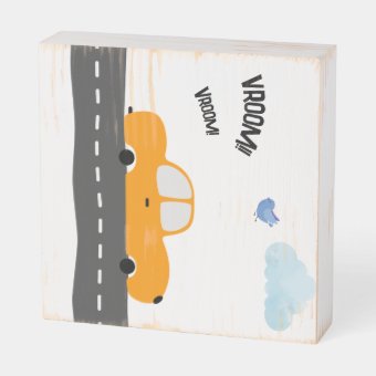 Cars and Trucks Sports Car Wood Box Sign | Zazzle
