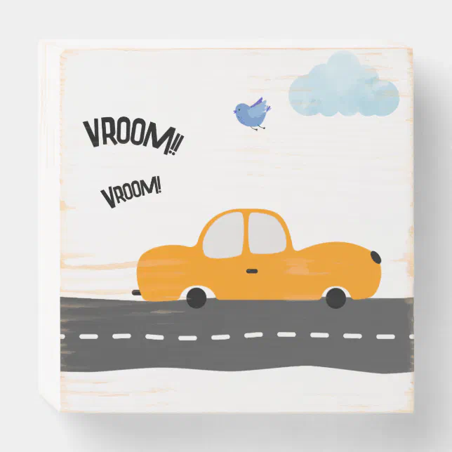 Cars and Trucks Sports Car Wood Box Sign | Zazzle