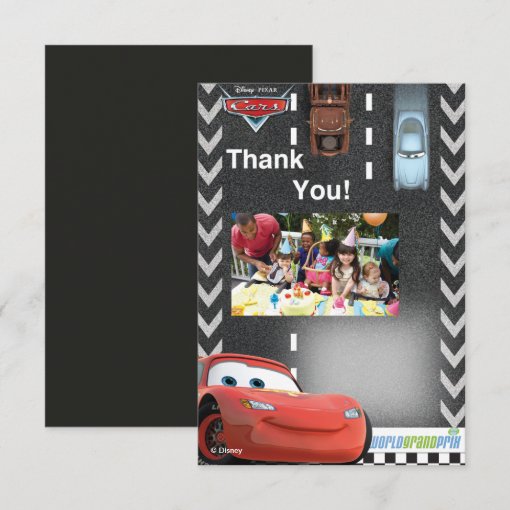 Cars Birthday Photo Thank You | Zazzle