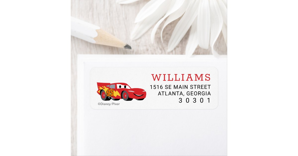 Cars Lightning McQueen Baby Shower Label | Zazzle
