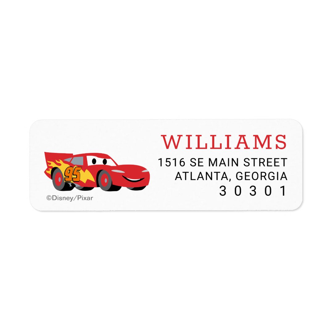 Cars Lightning McQueen Baby Shower Label | Zazzle