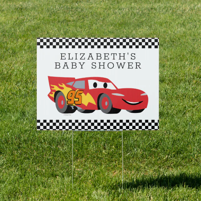 Cars - Lightning McQueen Baby Shower Sign | Zazzle