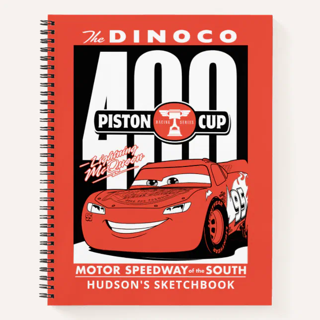 Cars Lightning McQueen Personalized Sketchbook Notebook | Zazzle