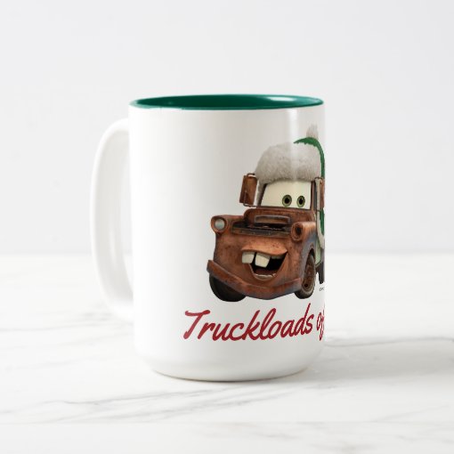 Cars | Mater In Winter Gear Two-Tone Coffee Mug | Zazzle