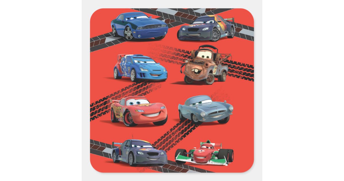 Cars Square Sticker | Zazzle