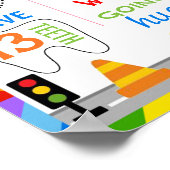 Cars Transportation First Birthday sign poster | Zazzle