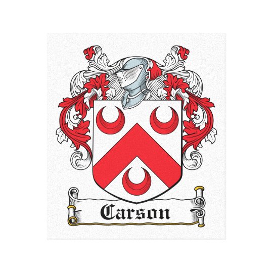 Carson Family Crest Canvas Print | Zazzle.com