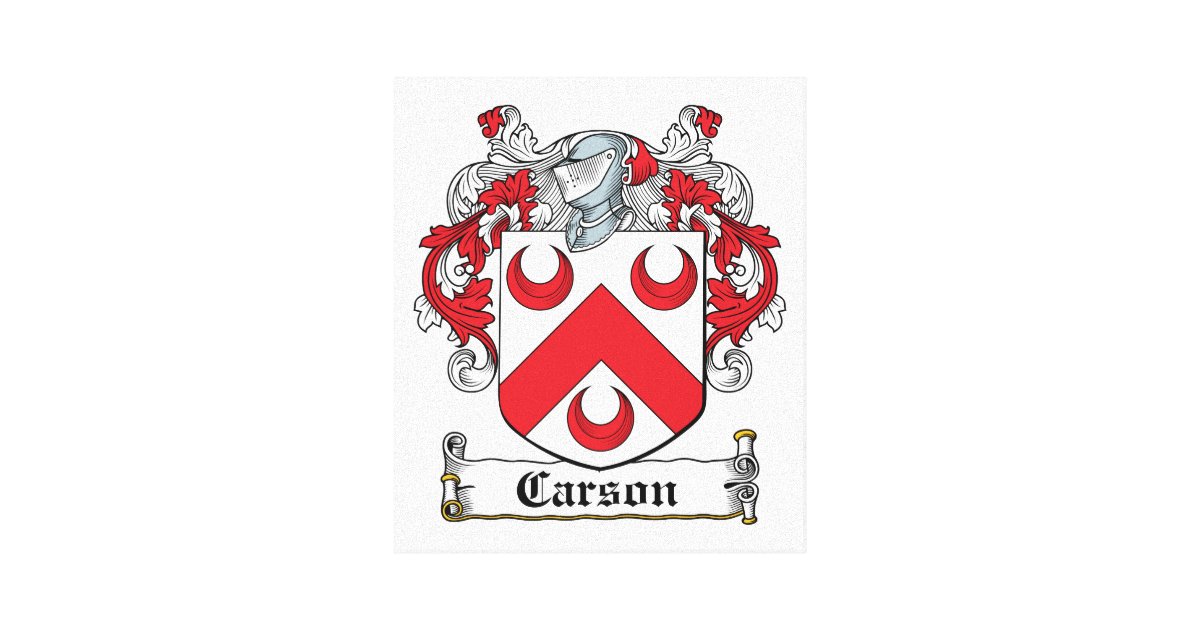 Carson Family Crest Canvas Print | Zazzle.com