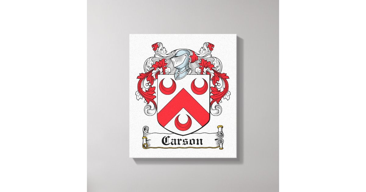 Carson Family Crest Canvas Print | Zazzle
