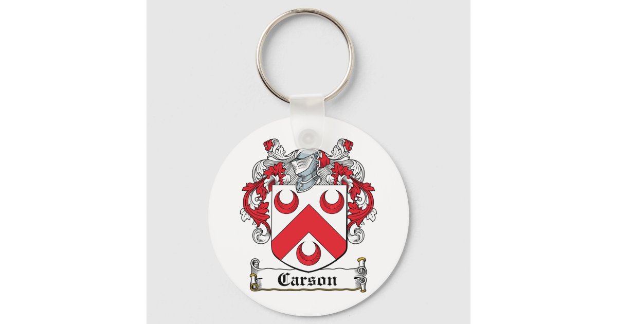 Carson Family Crest Keychain | Zazzle