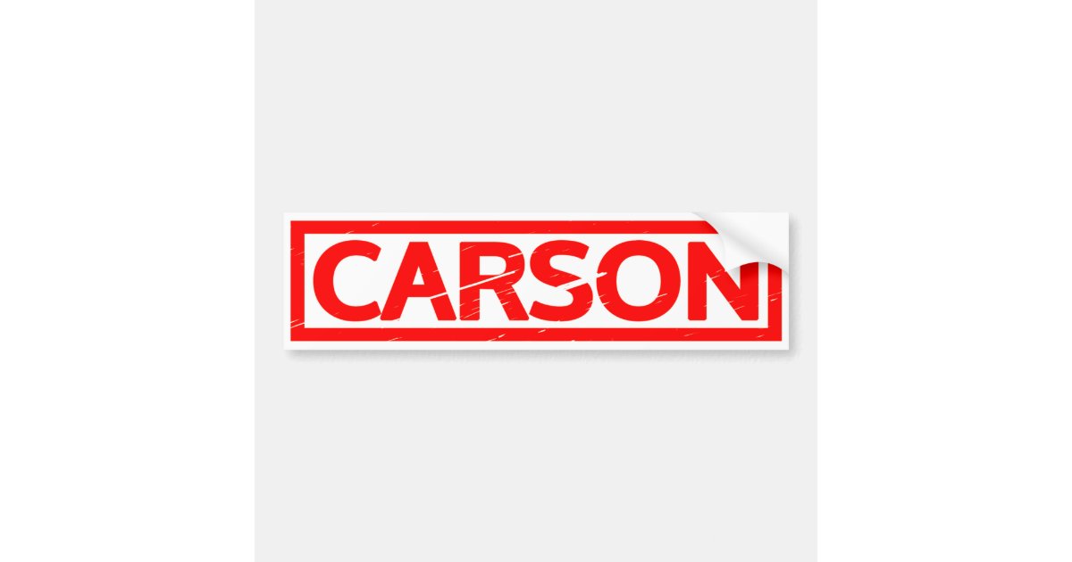 Carson Stamp Bumper Sticker | Zazzle