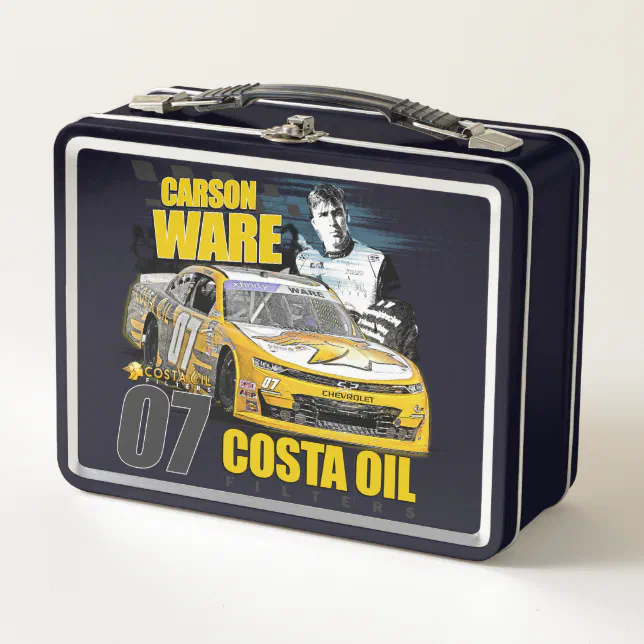 Carson Ware 07 Costa Oil Racing Filters Lunch Box | Zazzle