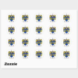 CARTER FAMILY CREST - CARTER COAT OF ARMS CLASSIC ROUND STICKER | Zazzle