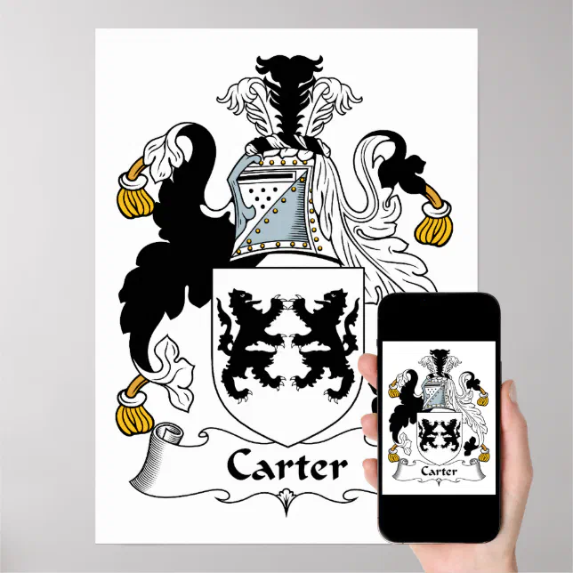 Carter Family Crest Poster | Zazzle