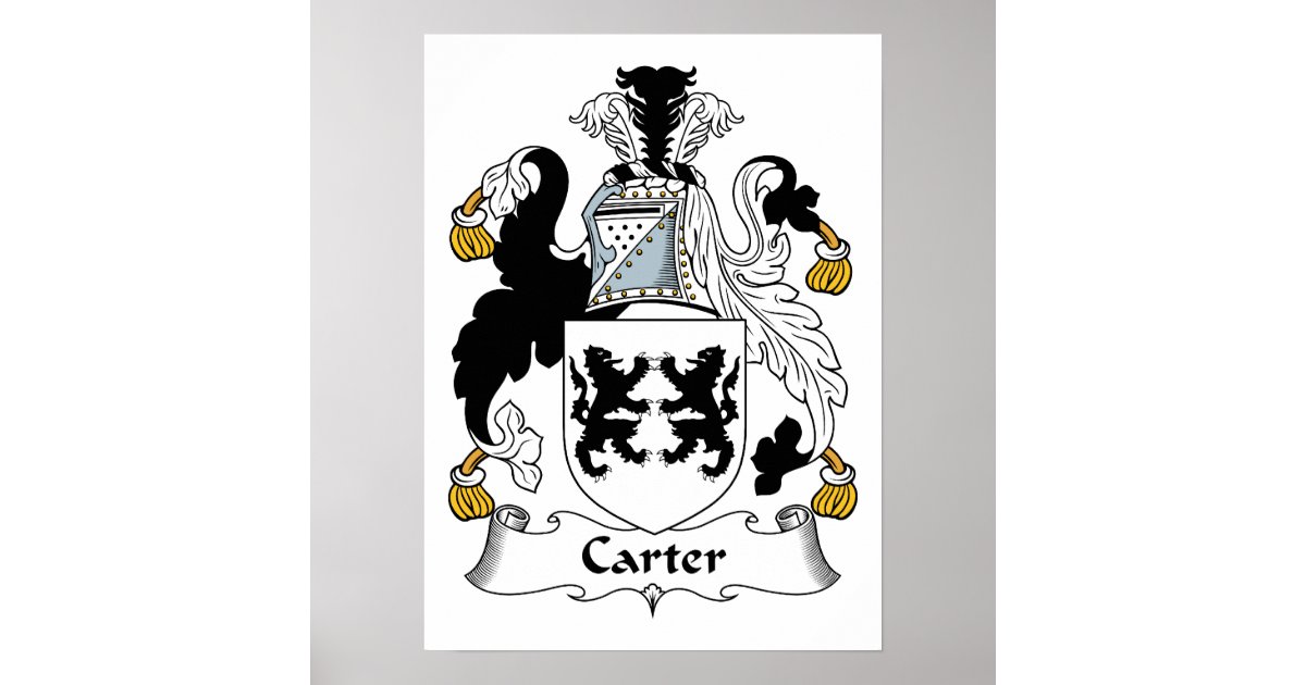 Carter Family Crest Poster | Zazzle