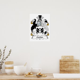 Carter Family Crest Poster | Zazzle