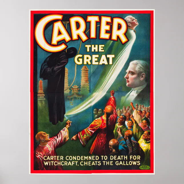 Carter the Great Cheating the Gallows Poster | Zazzle